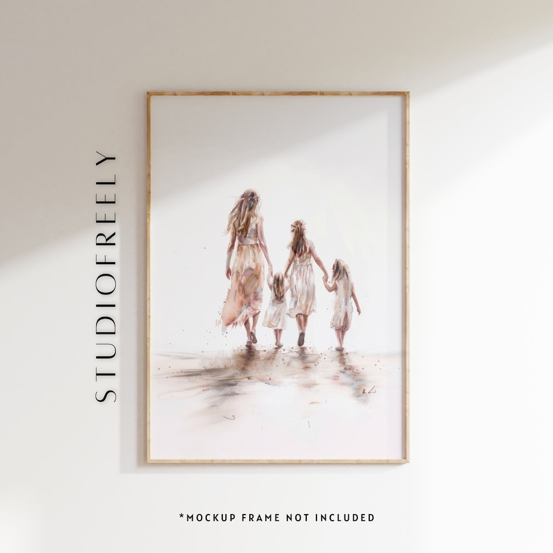 Beige and Pastel Minimalist Watercolor Instant Download Sibling ...