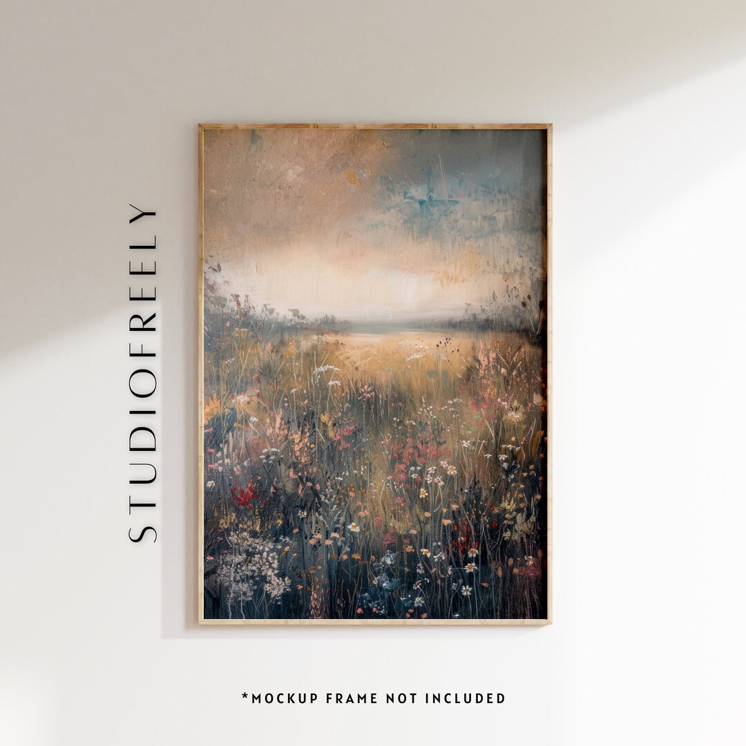 Acrylic Multi-flower Field Painting Instant Download - an Array of ...