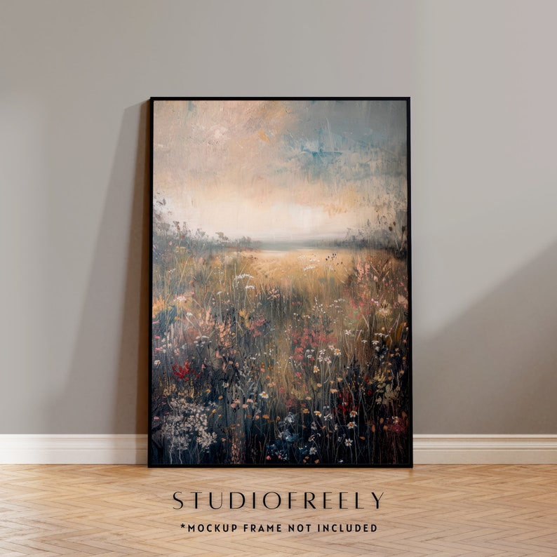 Acrylic Multi-flower Field Painting Instant Download - an Array of ...