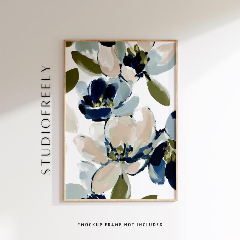 Sage and Navy Blue Decor - Etsy