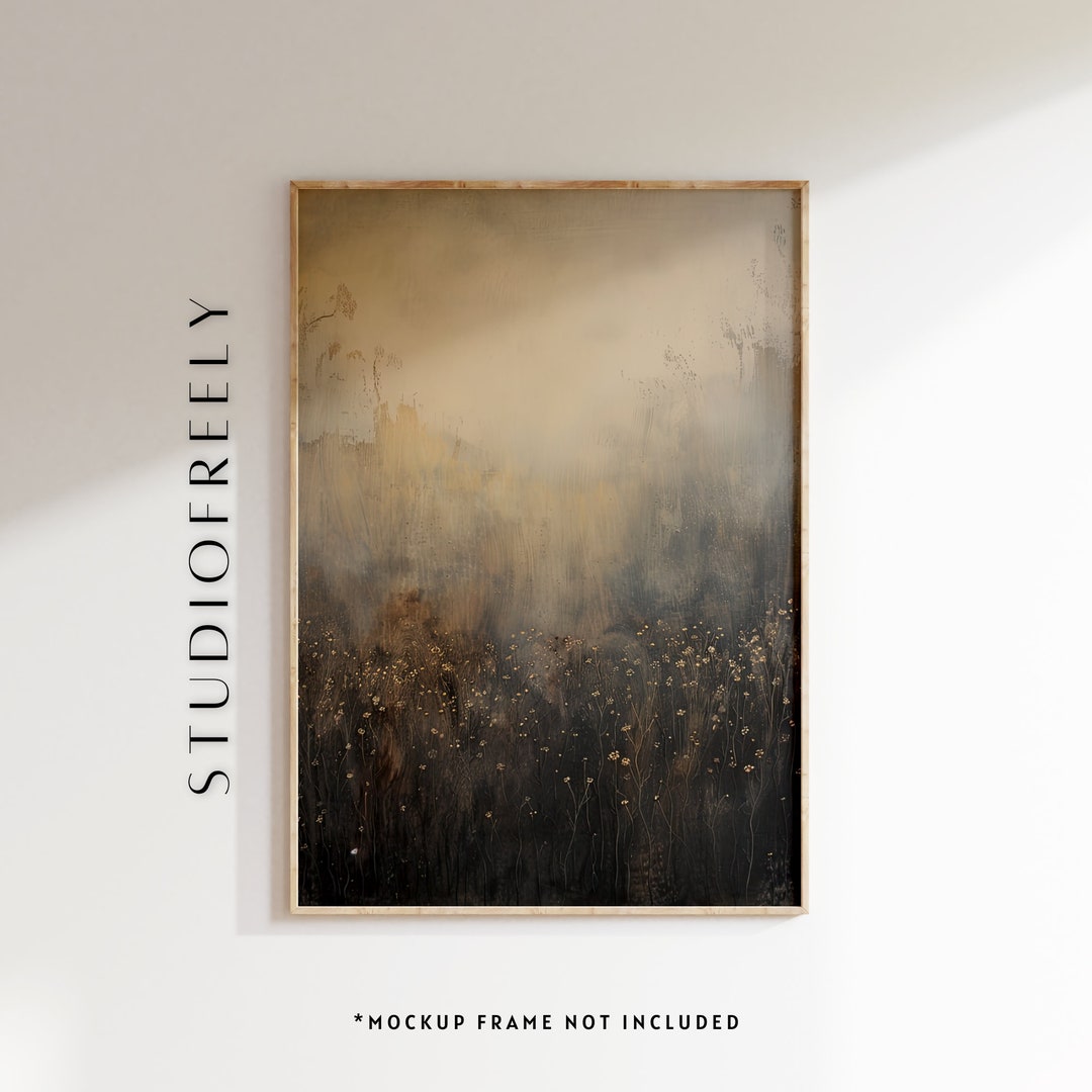 Modern Abstract Flower Field Instant Download - Deep, Moody, Ombre ...