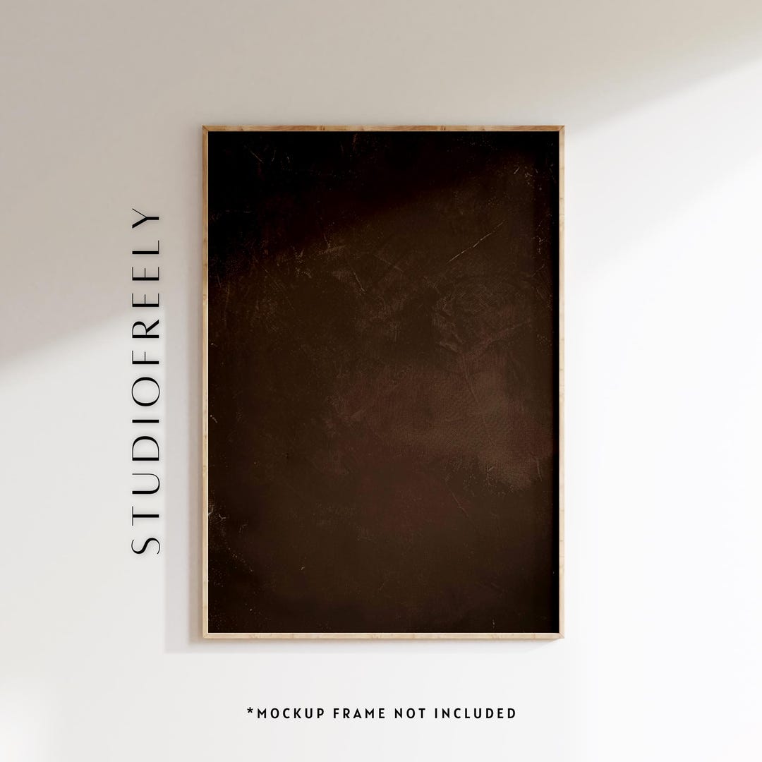 Textured Dark Brown Abstract Art Print: Earth Tone Home Decor - Etsy