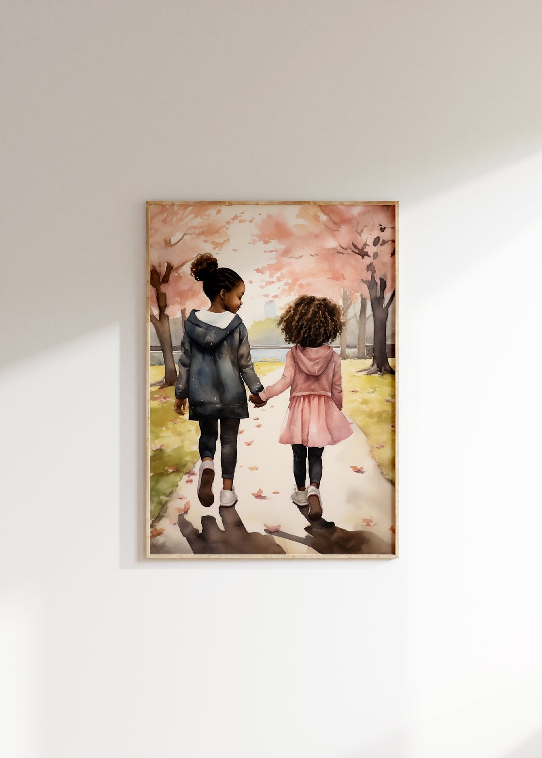 Sister Love Art Print: Sibling Girls Room Decor (digital Download) - Etsy