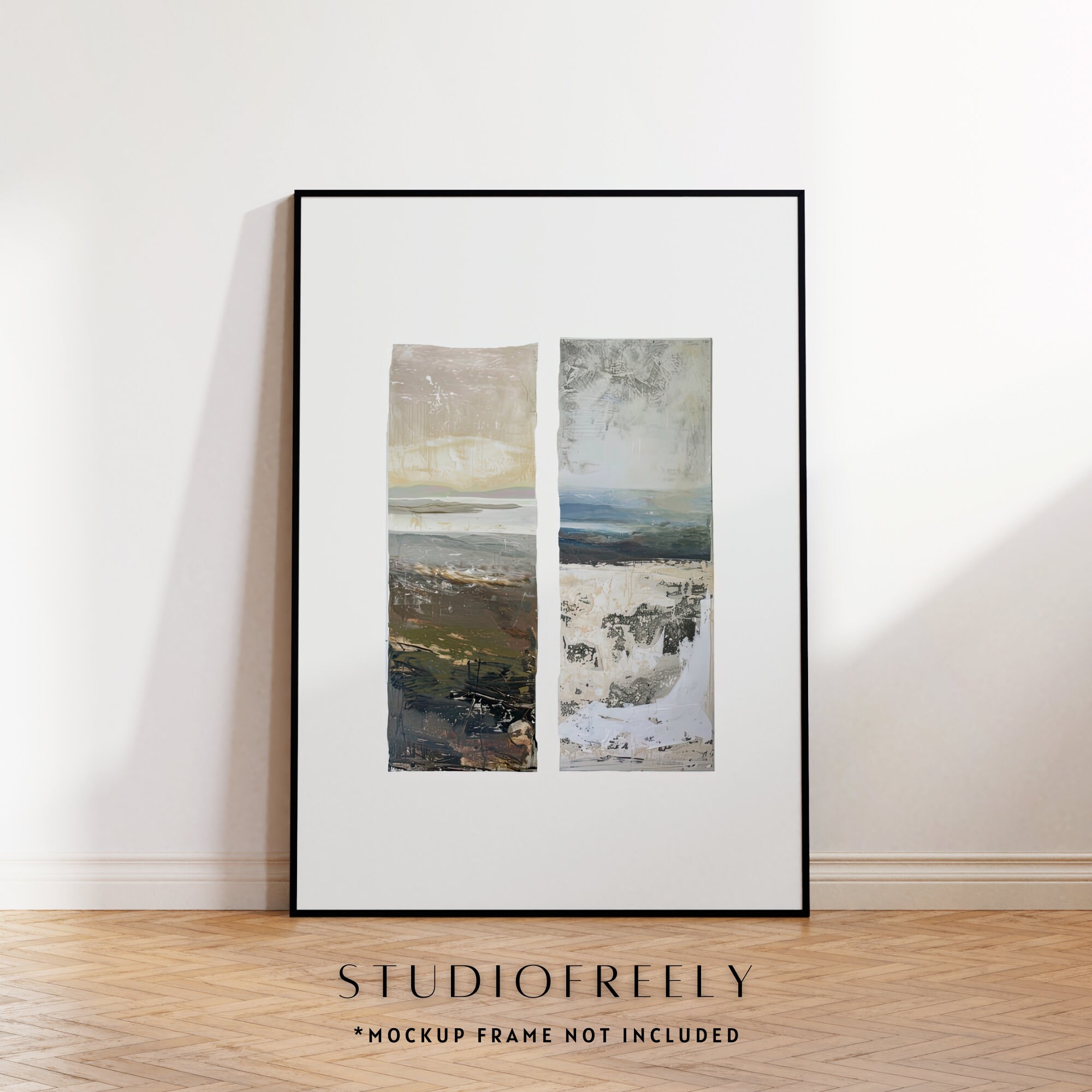 Modern Oil Painted Collage Instant Download - Oil Painting Seascapes ...