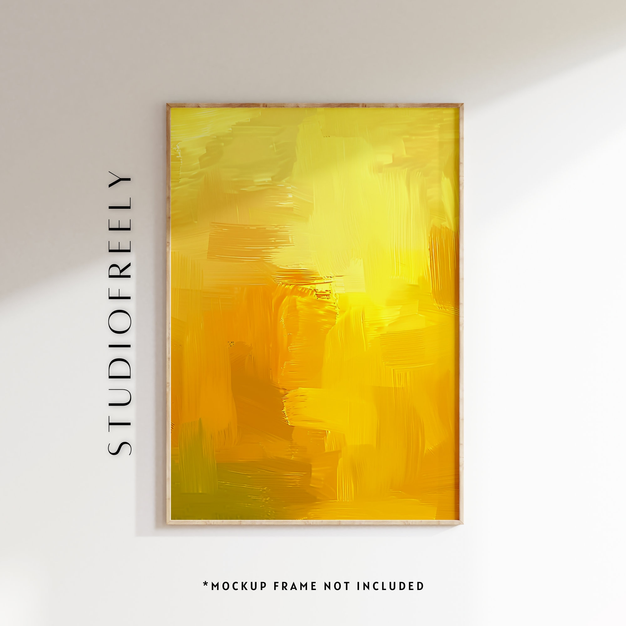 Abstract Yellow Oil Painting Instant Download With Soft Gradient and ...