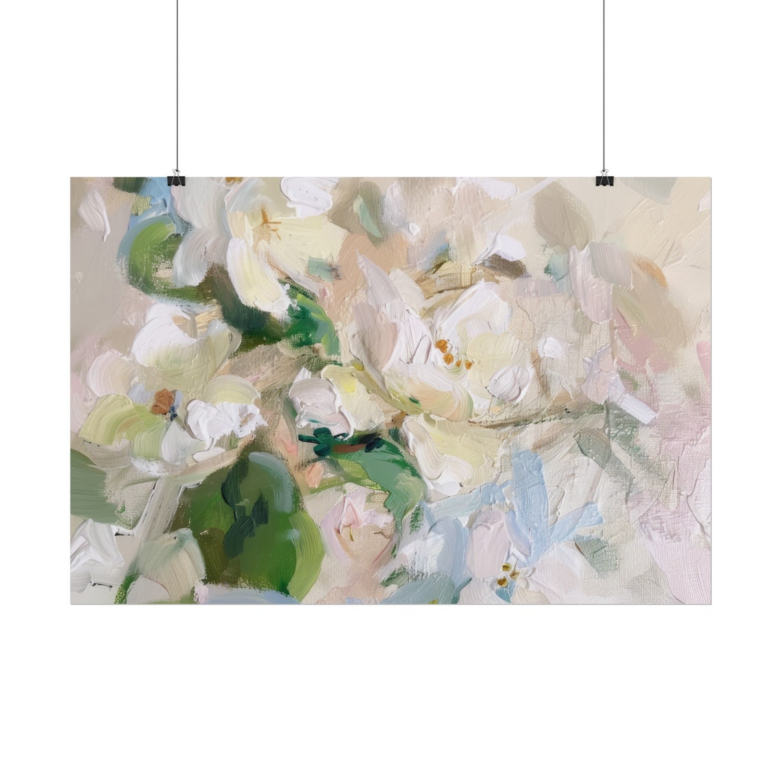 Impressionist Peony Close-up Bouquet Painting Instant Download - White ...