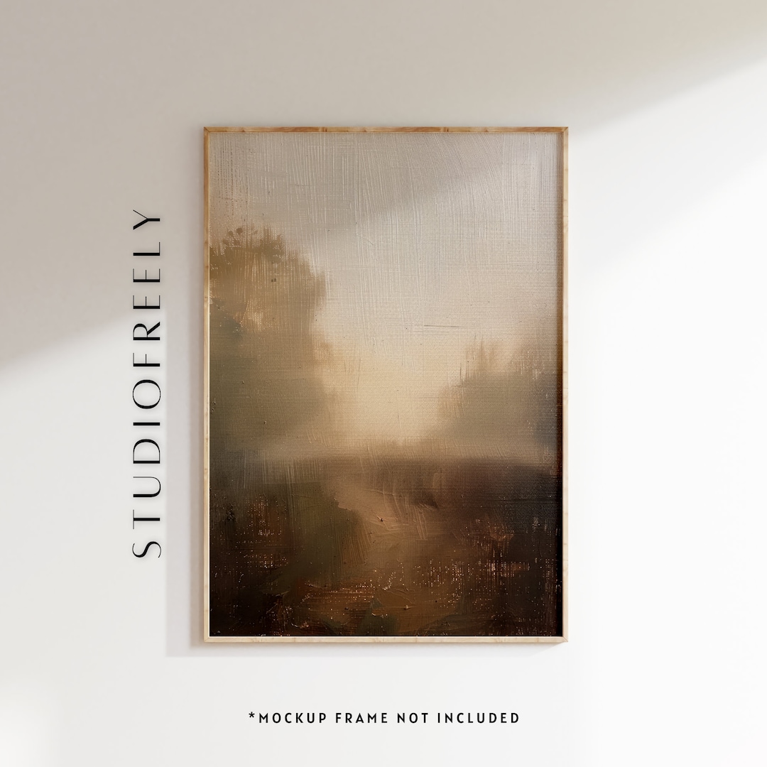 Acrylic Rusty Dusty Road Instant Download - Hazy Rustic Landscape ...