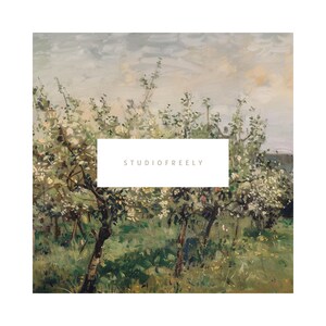 Oil Painting Instant Download Impressionist Apple Orchard - Young Apple ...