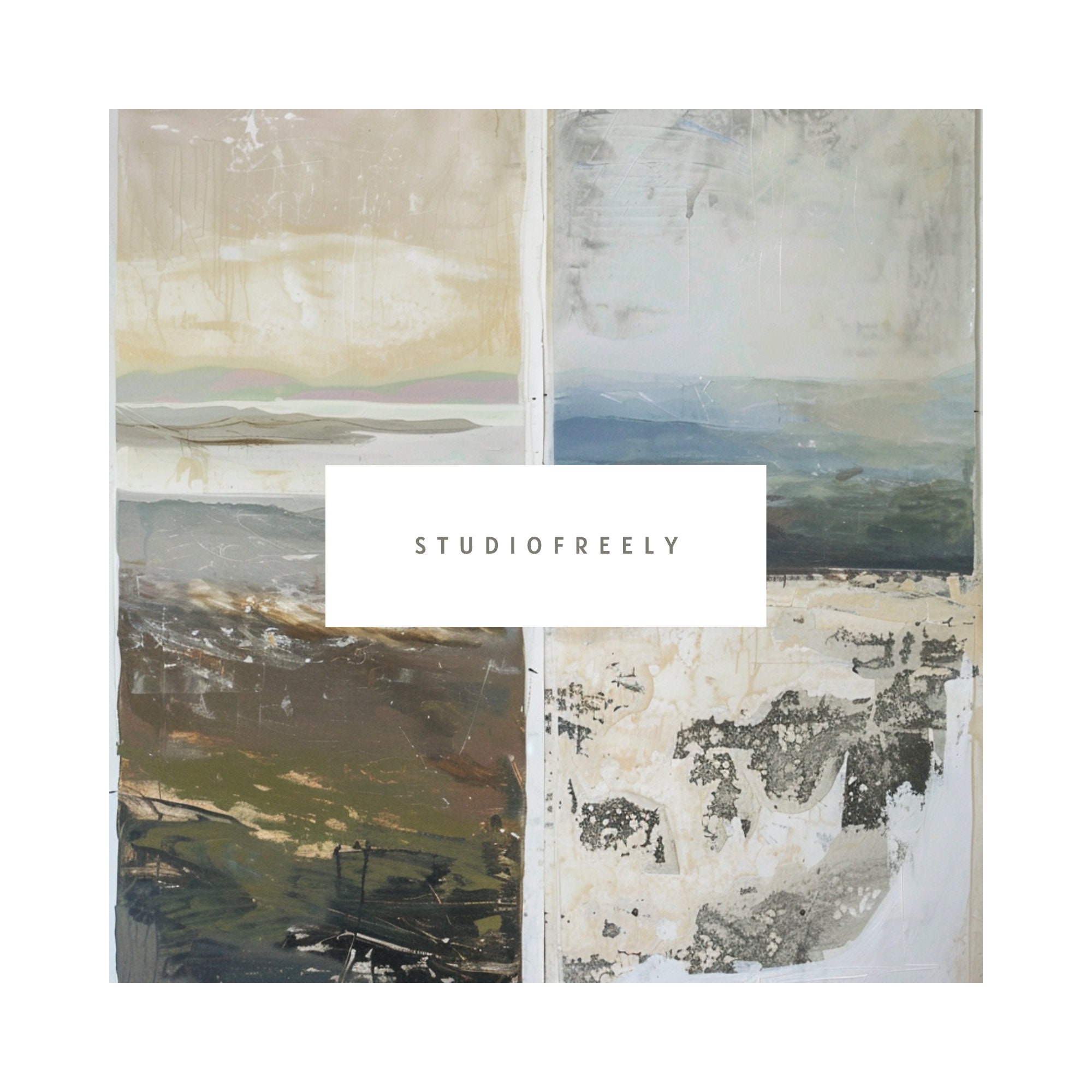 Modern Oil Painted Collage Instant Download Oil Painting Seascapes With ...