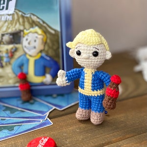 Vault Boy Crochet Pattern: Amigurumi Shelter Figure & Cola Bottle (PDF ...