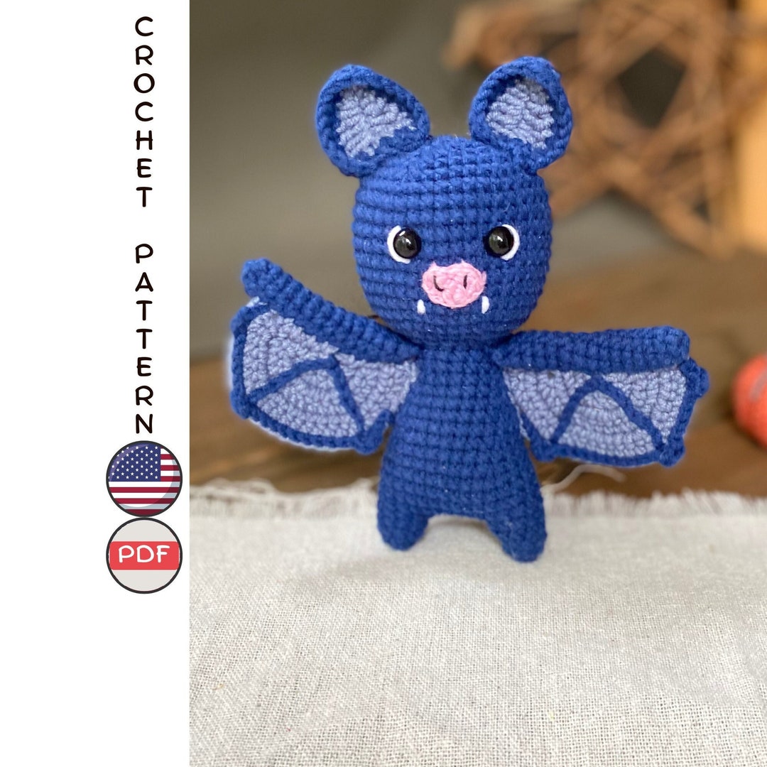 Bat Crochet Pattern. Amigurumi Cute Bat Crochet Tutorial. - Etsy