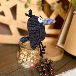 Crow Crochet Pattern. Amigurumi Halloween Raven Bird Crochet Tutorial ...