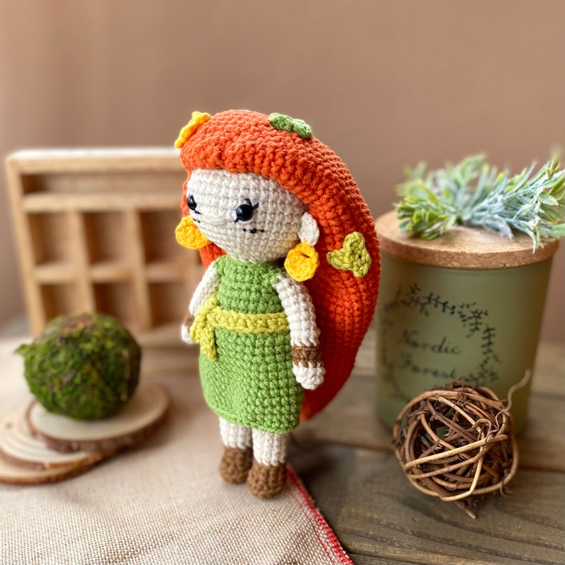 Mebh Doll Crochet Pattern: Amigurumi Forest Fairy Wolfwalker (PDF ...