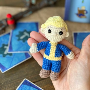 Vault Boy Crochet Pattern: Amigurumi Shelter Figure & Cola Bottle (PDF ...