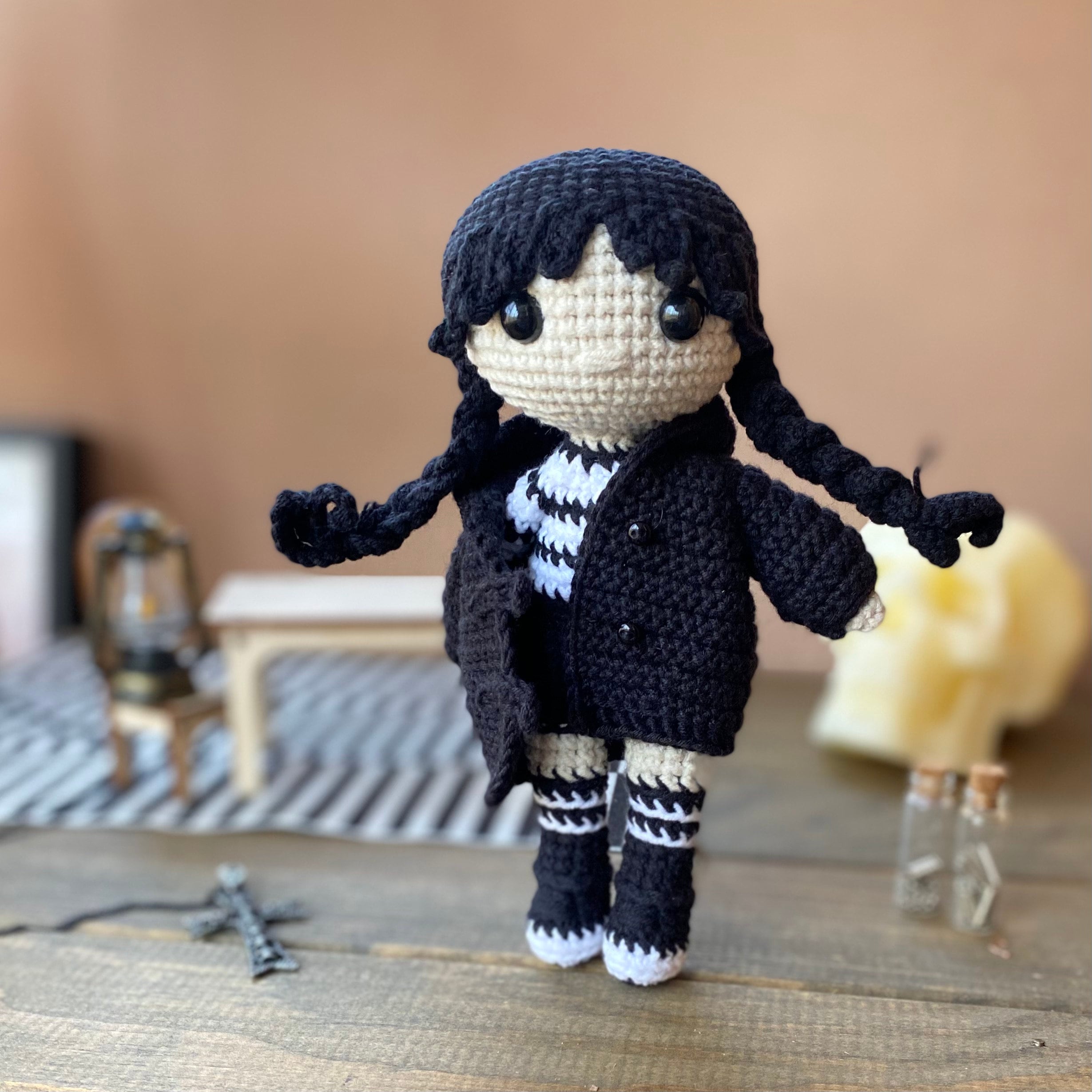 Gothic Amigurumi Doll Crochet Pattern, Dark Outfit (PDF Pattern) - Etsy