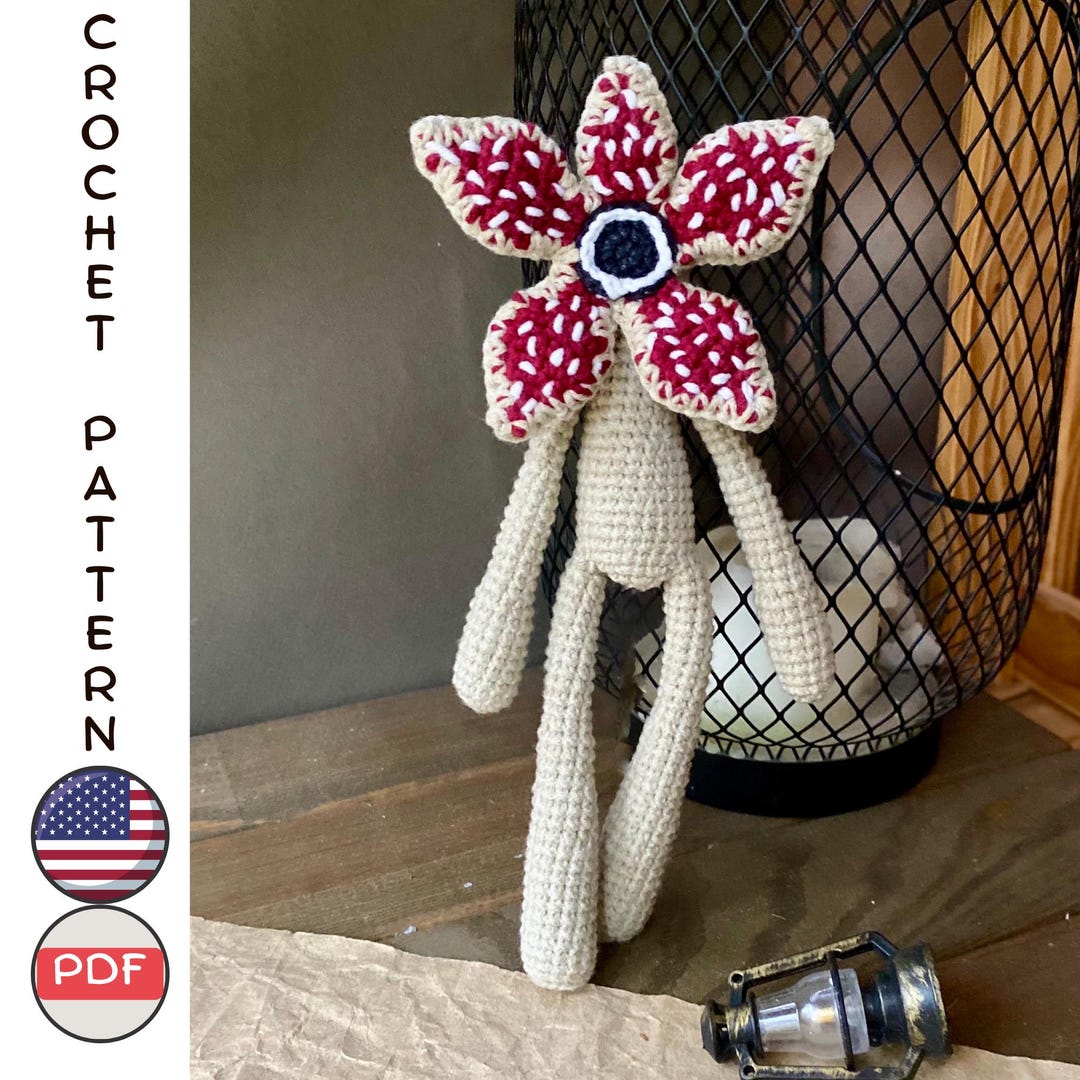 Crochet Head Flower Monster Pattern: Amigurumi Demo Creature Toy (PDF ...