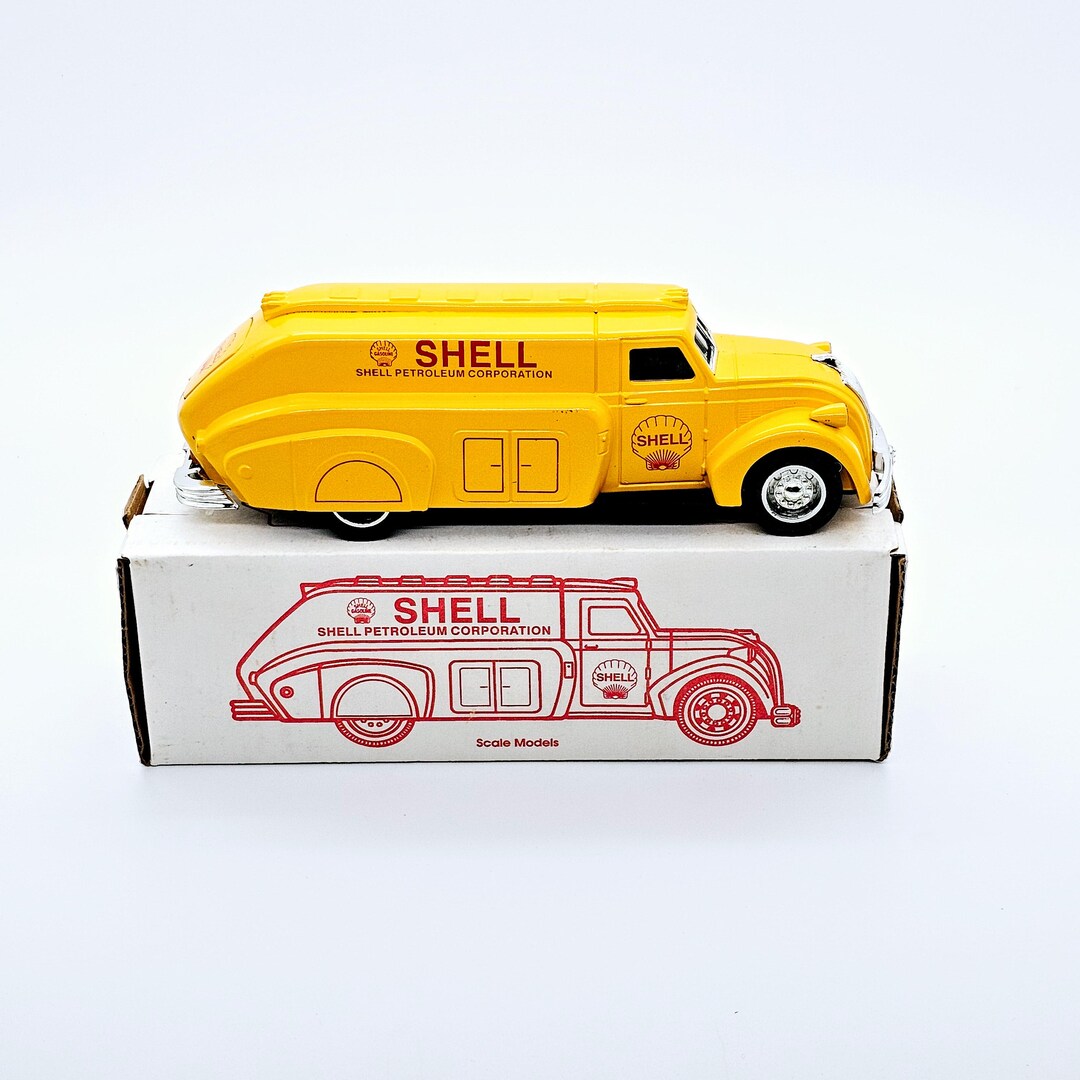 Vintage Shell Oil 1938 Dodge Airflow Tanker Die Cast Collectible Bank ...