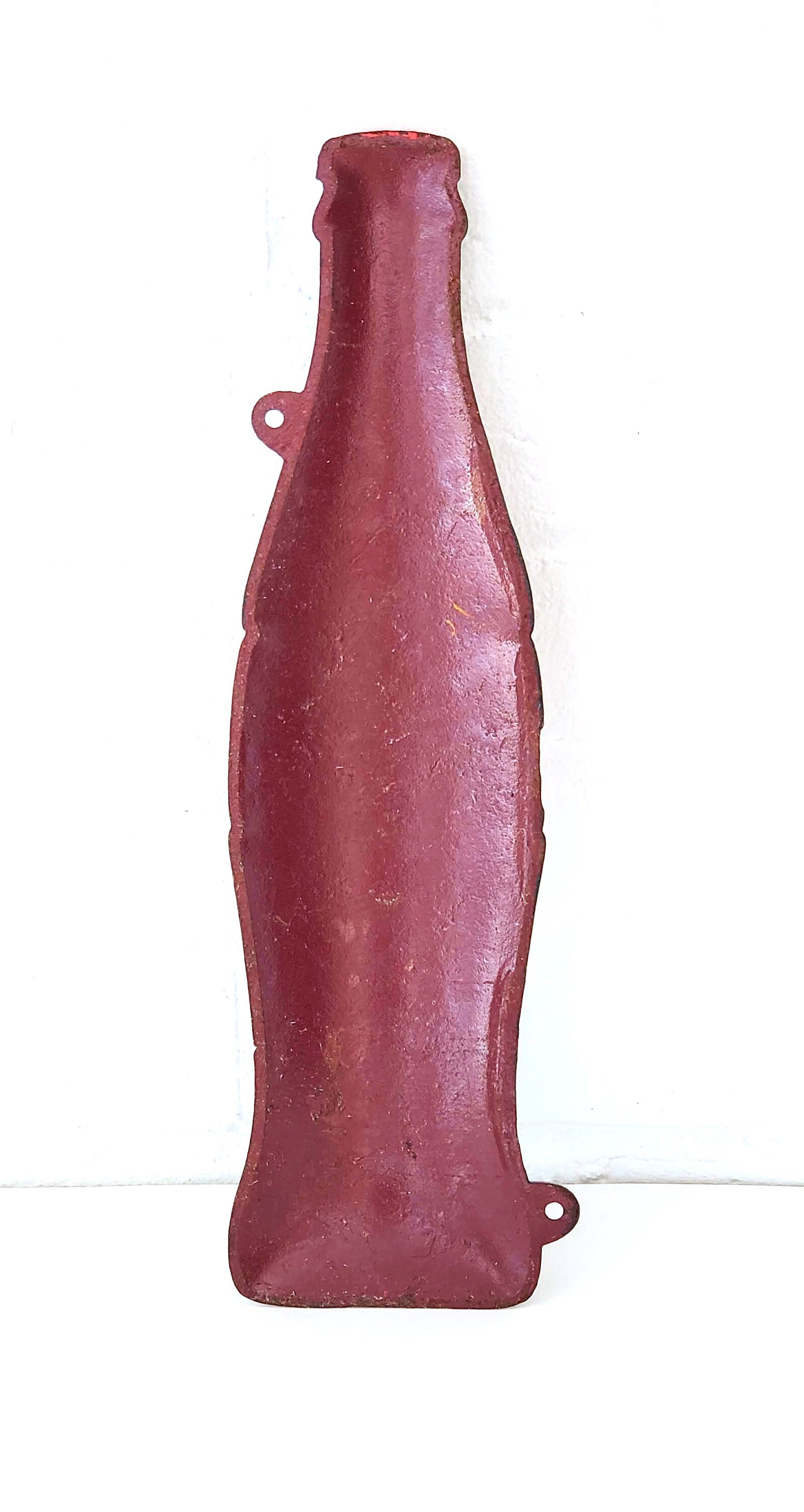 Vintage Embossed Coca Cola Bottle Shaped Cast Iron Wall Sign - Etsy