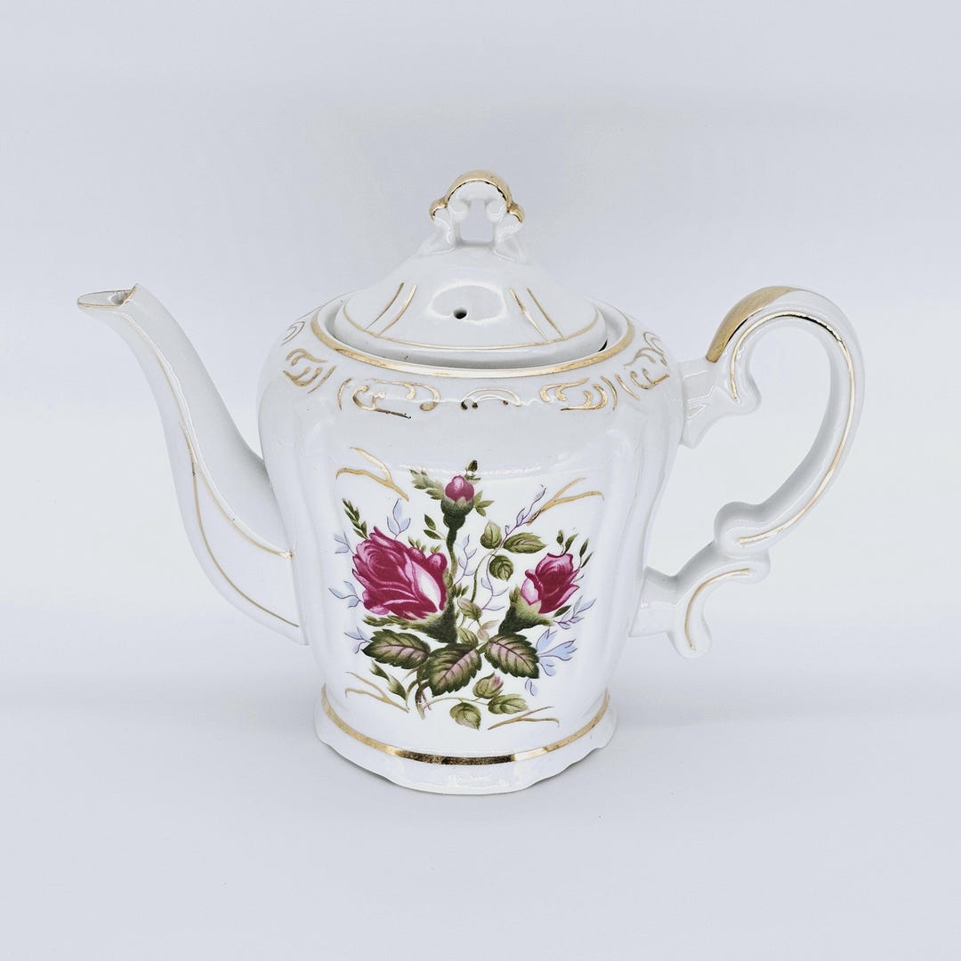 Vintage Musical Tea for Two Teapot With Lid, 1960s Japan Moss Rose - Etsy