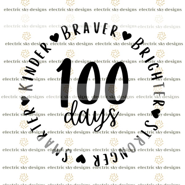 100 Days Smarter Svg - Etsy
