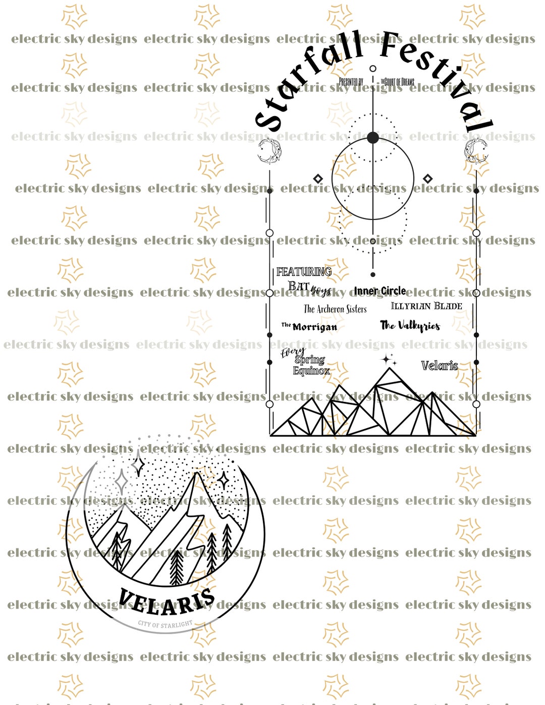 Starfall Festival / Velaris / ACOTAR Bundle PNG - Etsy