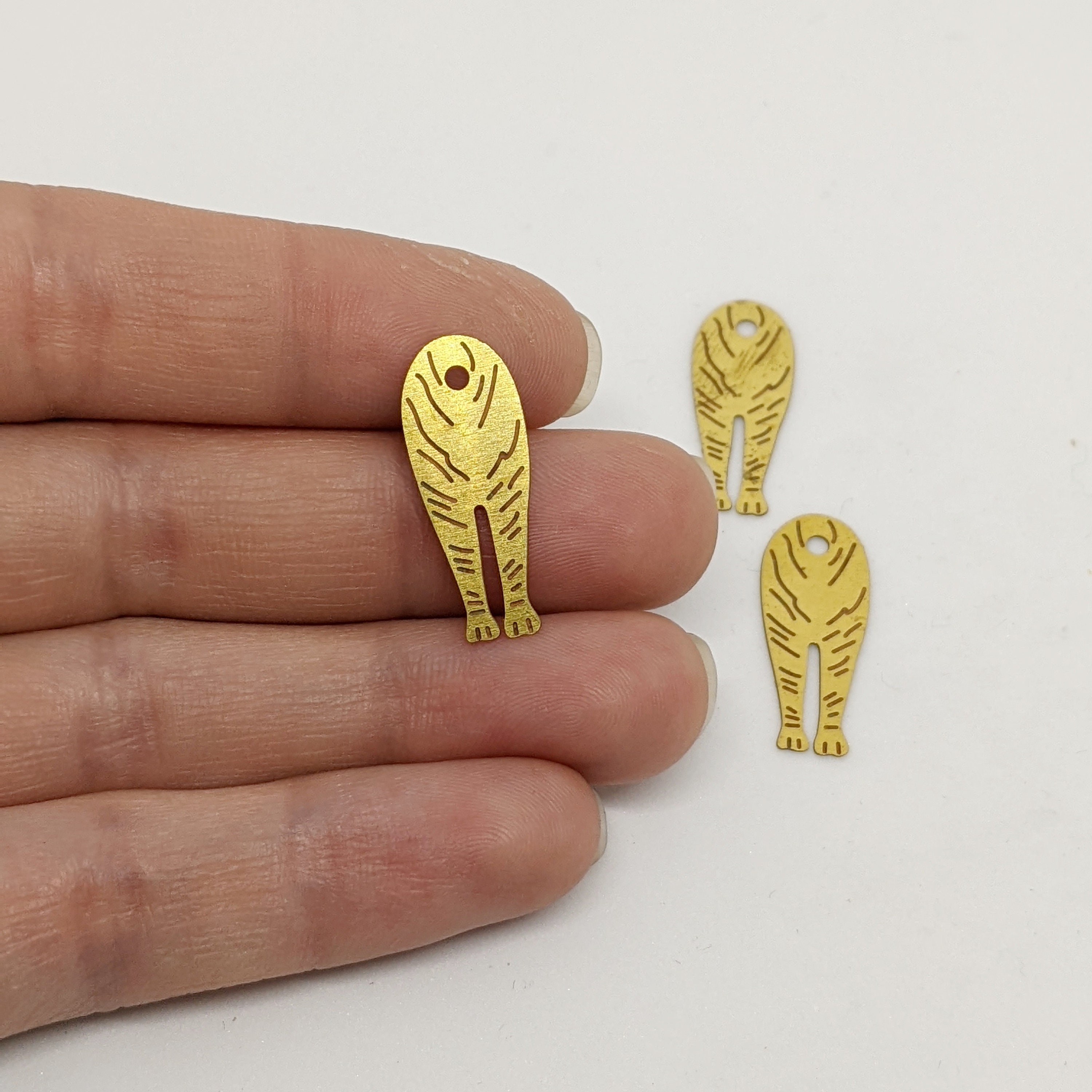 Raw Brass Tiger Legs Brass Shape - Etsy