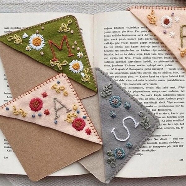 Monogrammed Bookmark - Etsy