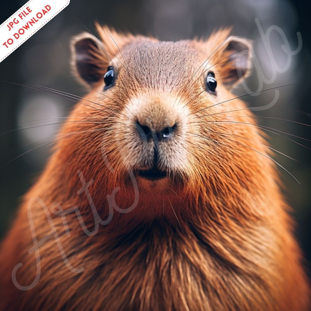 Capybara Poster to Print Wallpaper High Quality Image JPG Capybara ...