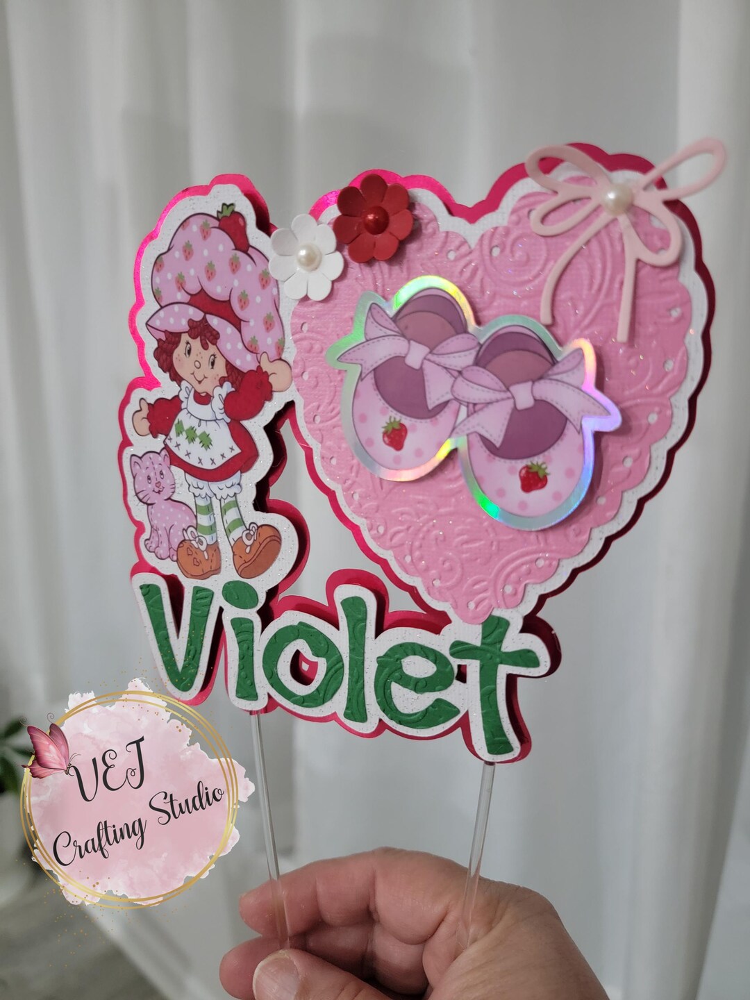 Strawberry Shortcake Baby Shower Cake Topper &cupcakes Toppers - Etsy