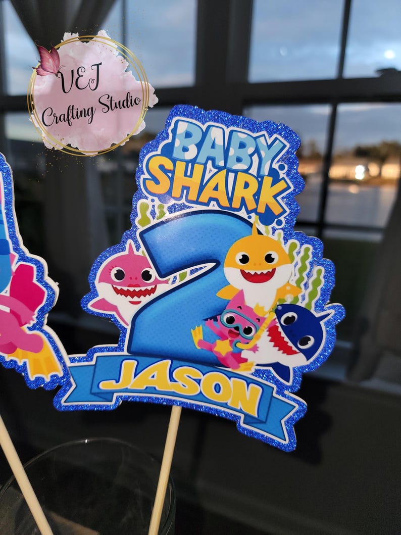 Baby Shark Centerpieces Sticks - Etsy