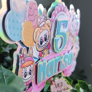 Cake Topper of Labub and Cupcakes Toppers - Etsy