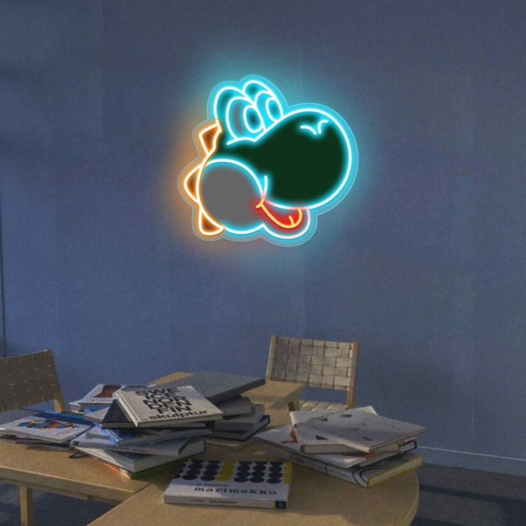 Yoshi Anime LED Neon Light Cute Neon Sign Indoor Wall - Etsy
