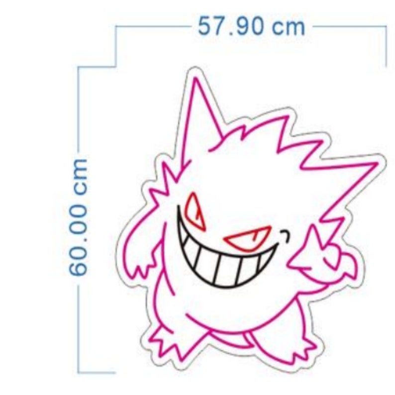 Pokemon Gengar Anime LED, Neon Light, Cute Neon Sign, Indoor Wall ...