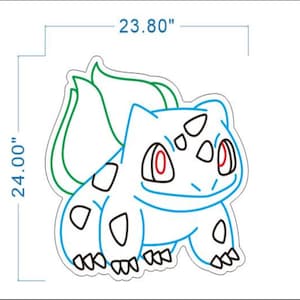 Pokemon Bulbasaur Anime LED, Neon Light, Cute Neon Sign, Indoor Wall ...