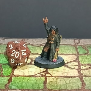 Hand Painted Warlock Mage Wizard Sorcerer Emo Rocker Metal Head ...