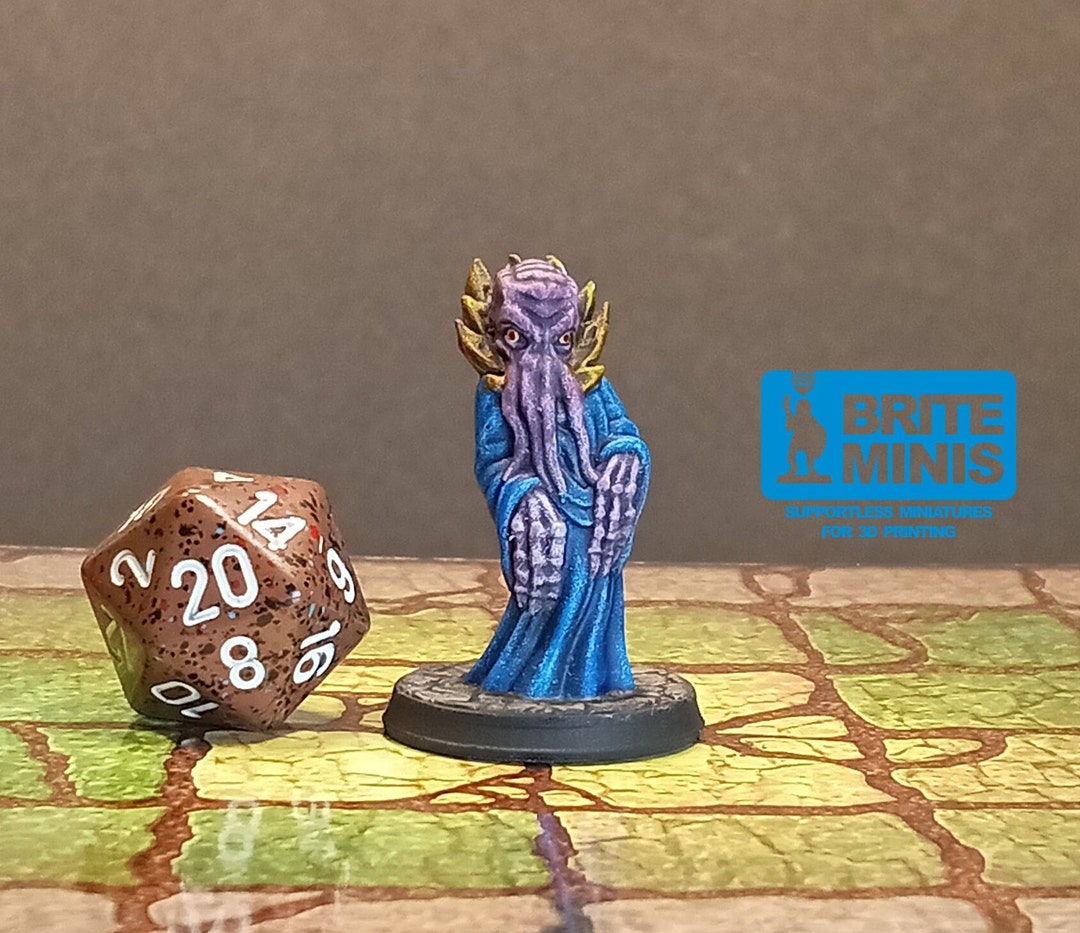 Hand Painted Mind Flayer Illithid Miniature for Dungeons and Dragons ...