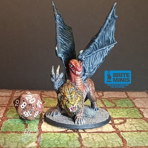 Hand Painted Chimera Miniature for Dungeons and Dragons and Other Table ...