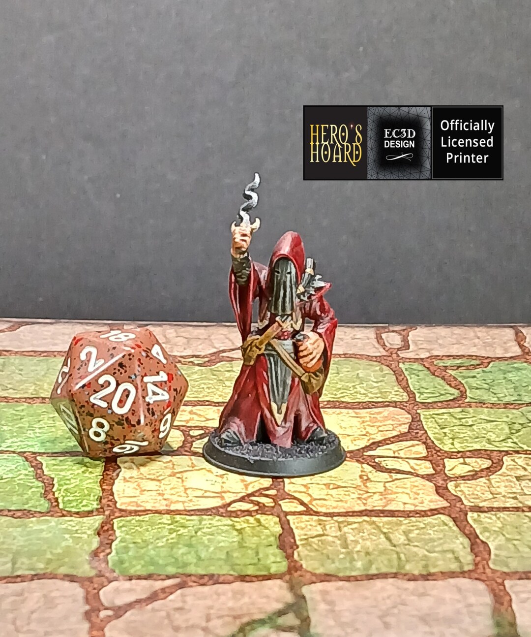 Hand Painted Cultist Evil Robed With Dagger NPC Character Miniature for ...