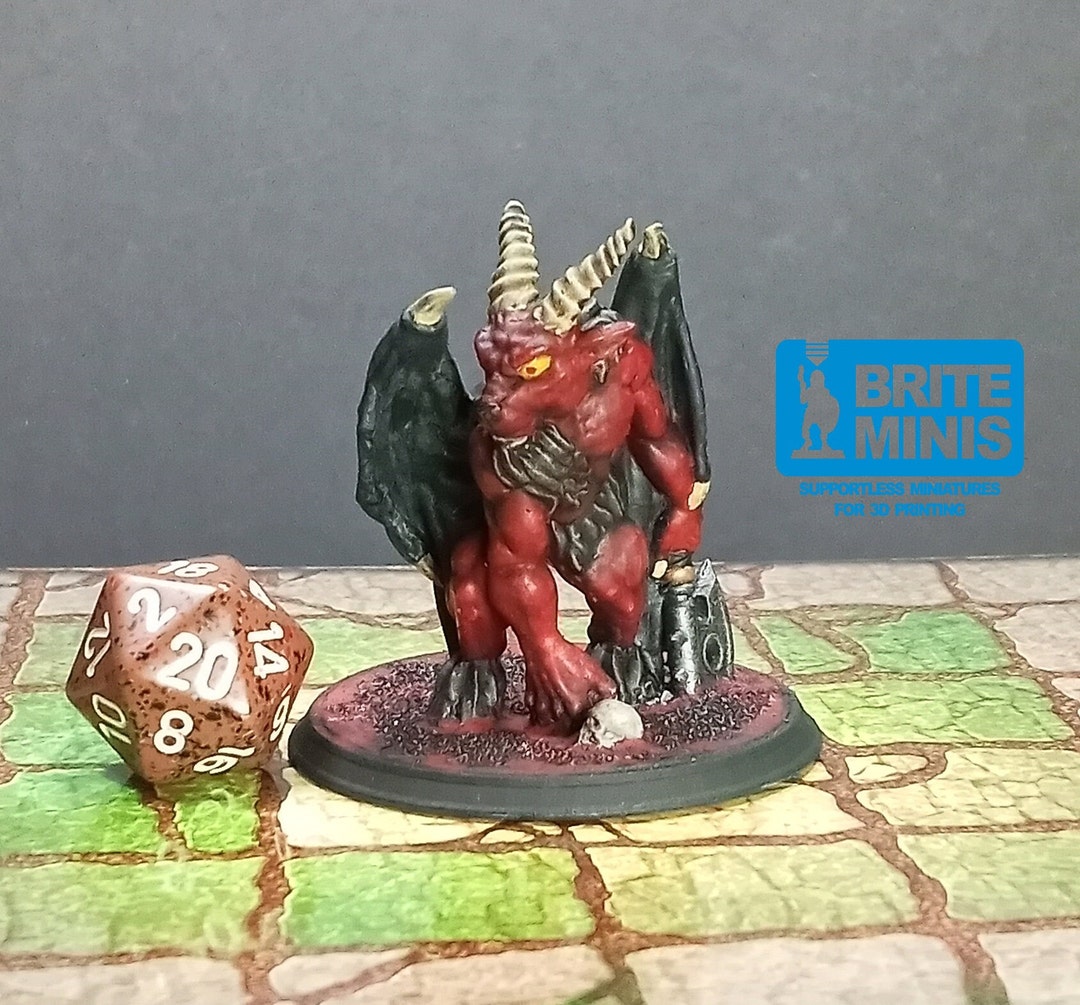 Hand Painted Demon Devil Summoned Evil Miniature for Dungeons and ...