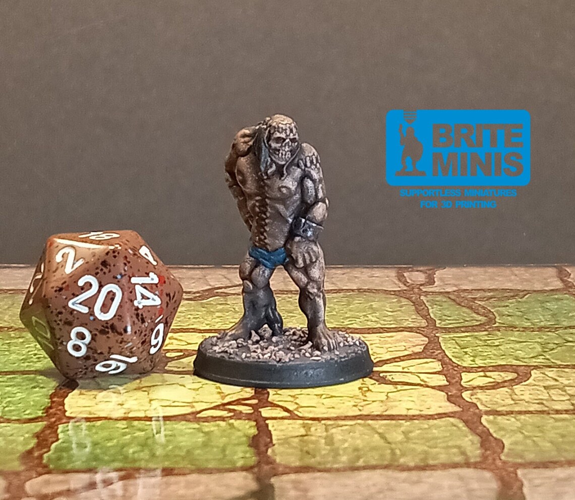 Hand Painted Flesh Golem, Zombie Undead Miniature for Dungeons and ...