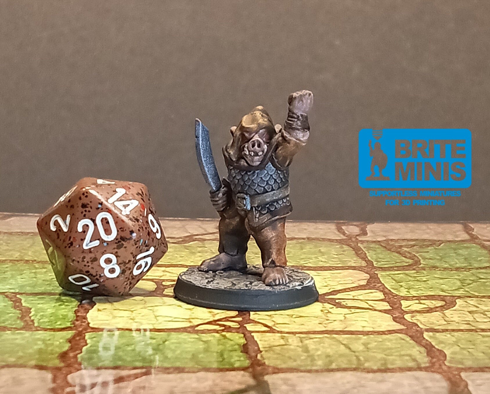 Hand Painted Pig Faced Orc OSR 1st Edition Miniature for Dungeons and ...