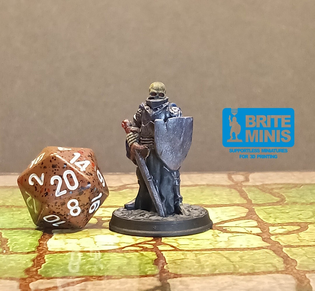 Hand Painted Undead Skeleton Knight Skeletal Warrior King Miniature for ...