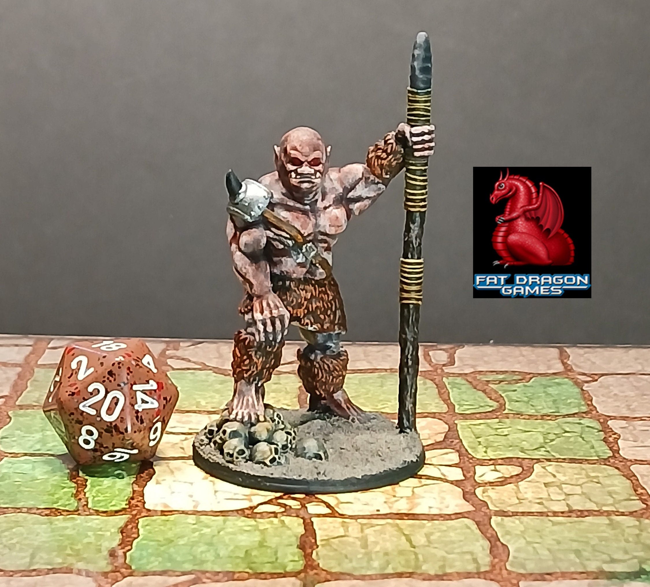 Hand Painted Ogre Warrior Monster Miniature for Dungeons and Dragons ...