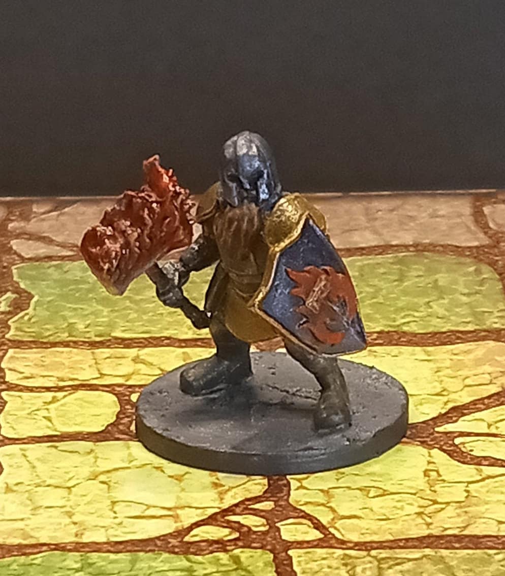 Hand Painted Dwarf Cleric Warrior Fighter Miniature for Dungeons and ...