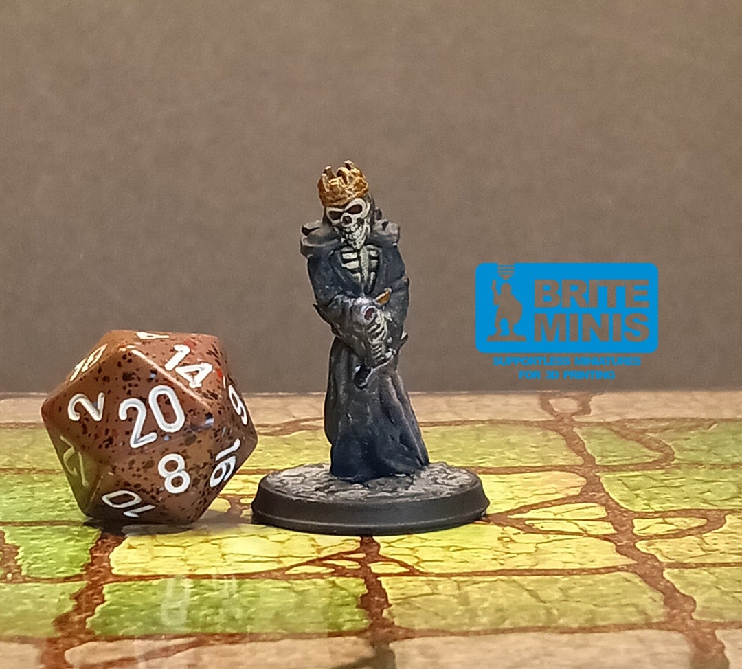 Hand Painted Undead King, Wight, Wraith, Specter, Skeleton Miniature ...