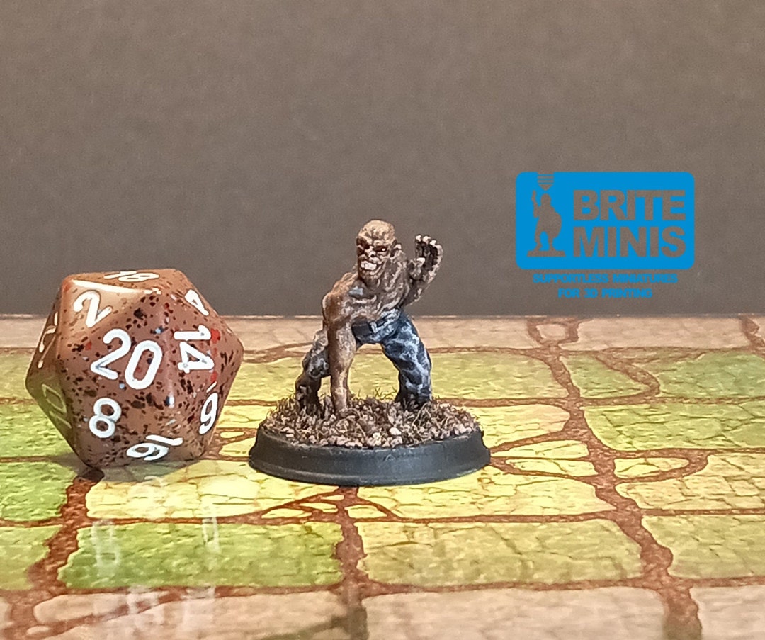 Hand Painted Undead Ghoul Zombie Flesh Eating Miniature for Dungeons ...