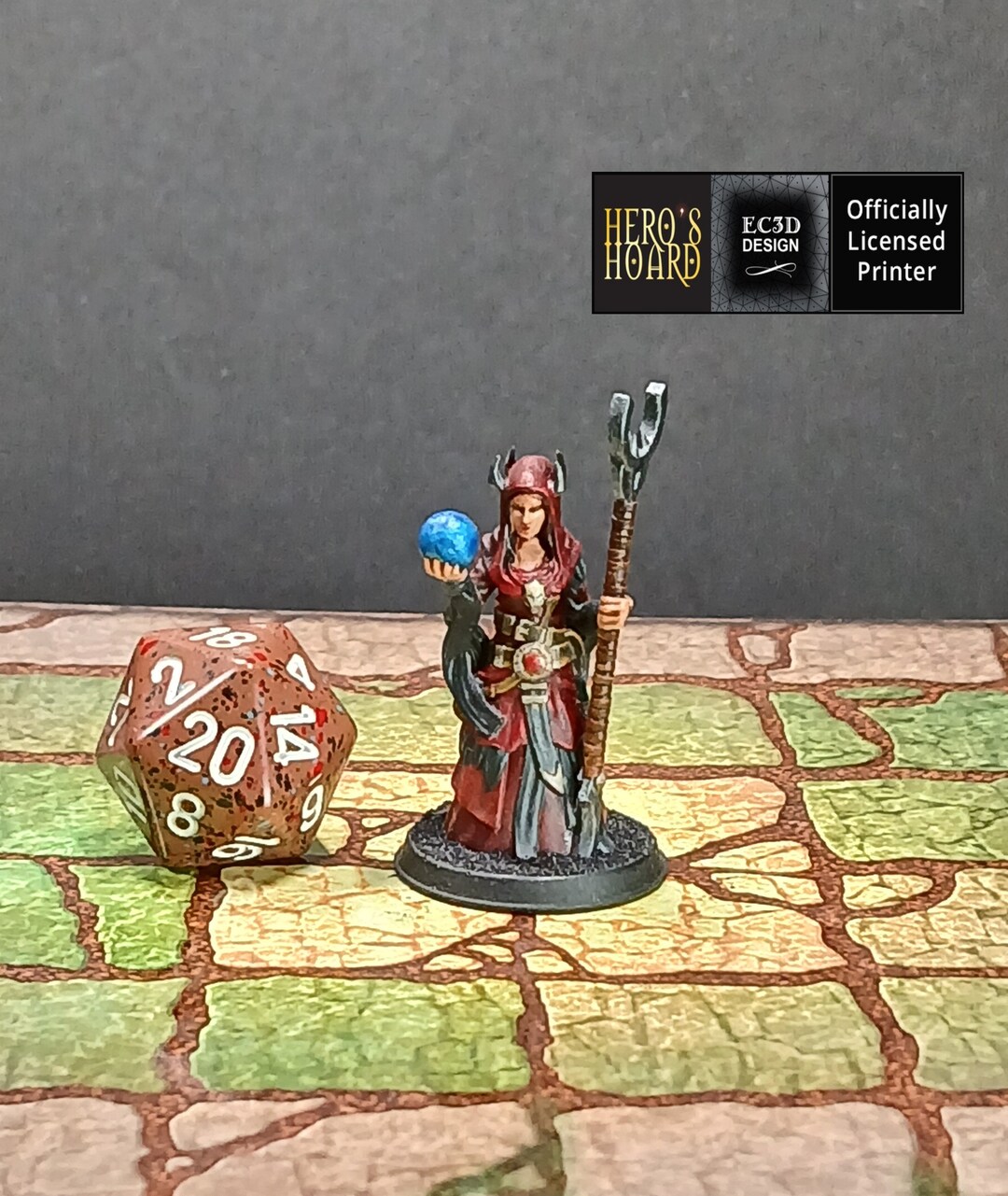 Hand Painted Female Cultist Evil Robed Wizard Caster Leader NPC ...