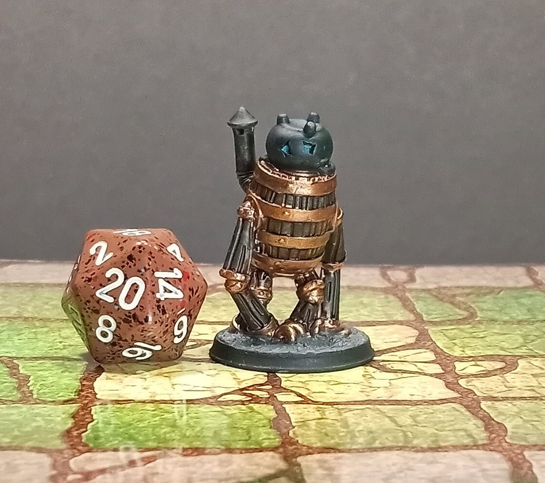 Hand Painted Wood Golem Animated Creation Miniature for Dungeons and ...