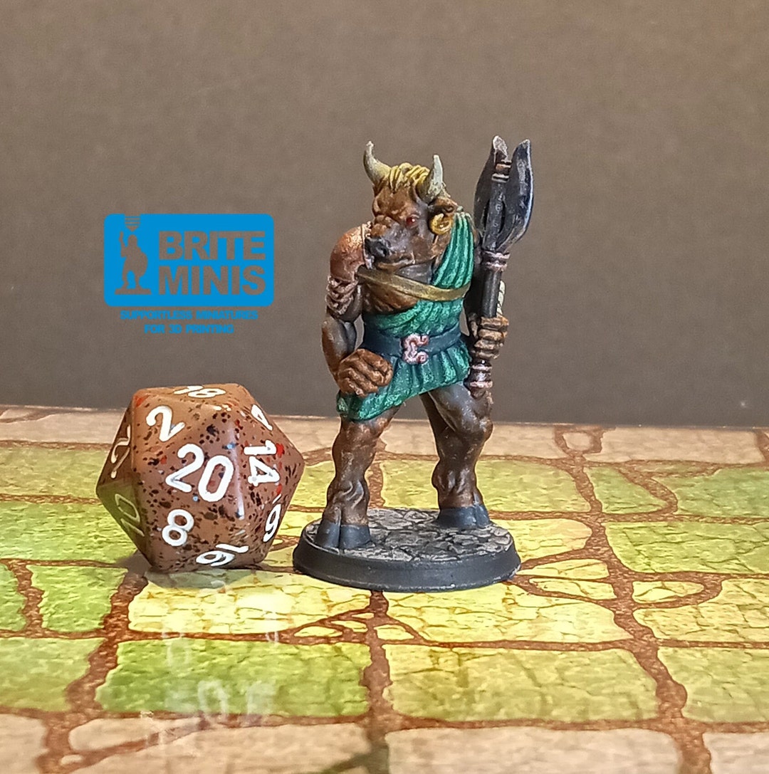 Hand Painted Minotaur Bull Man Maze Monster for Dungeons and Dragons ...