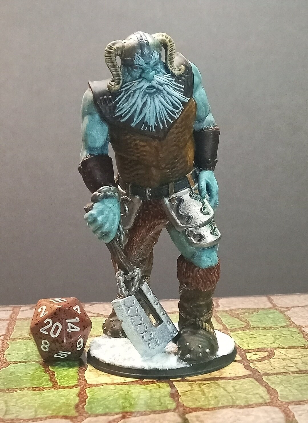 Hand Painted Frost Giant Miniature Cold Weather for Dungeons and ...